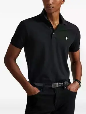 Polo Ralph Lauren Embroidered Logo Polo Shirt - Black