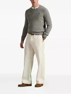 Polo Ralph Lauren Long-sleeved Sweater With Logo Detail - Grey