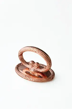COPPERMILL KITCHEN Vintage Inspired Napkin Rings With Embossed Pattern Set Of 4 - Copper