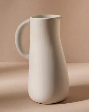 GHARYAN STONEWARE Serenity Jug & Cup Set - White