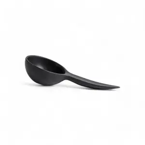 GHARYAN STONEWARE Stoneware Bowl Spoon Shape | Dadasiset Of 4 - Black
