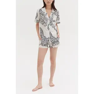 Desmond & Dempsey Short Sleeve Pajama Set - Jag Cream