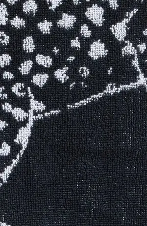 Desmond & Dempsey Print Terry Cloth Robe - Navy