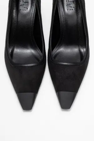 PROLOGUE SHOES Rona Pointed-toe Pumps - Black Suede