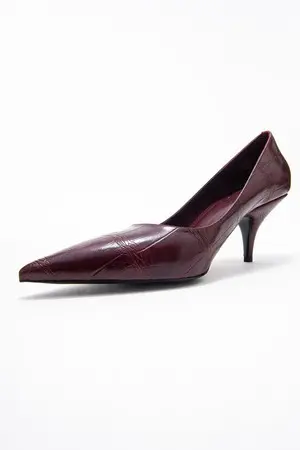 PROLOGUE SHOES Marcus Pointed Toe Pump - Burgundy Printed