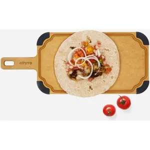 ELIHOME Paddle Series Cutting & Serving Board With Handle - Natural