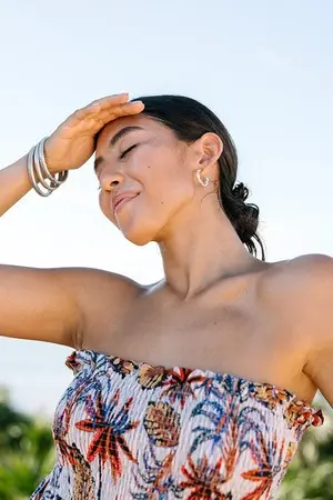 NOONDAY COLLECTION Molten Metal Hoop Earrings