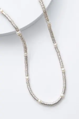 NOONDAY COLLECTION Sequin Necklace - Silver