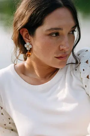 NOONDAY COLLECTION Vintage Floral Drop Earrings