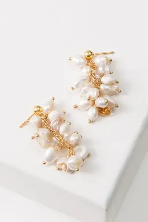 NOONDAY COLLECTION Convertible Pearl Clustered Earrings