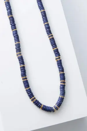 NOONDAY COLLECTION Heishi Necklace - Navy