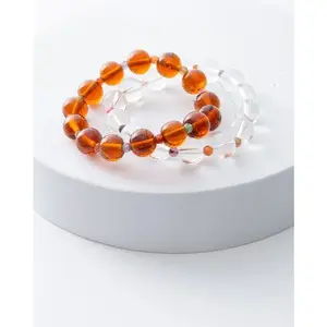 NOONDAY COLLECTION Lucid Glass Bracelet Set Red