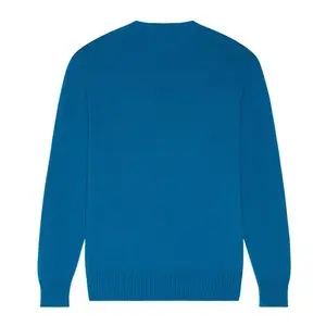 Vilebrequin Crewneck Cotton Cashmere Sweater With Jacquard Turtle - Peacock