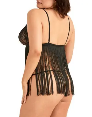 ADORE ME Charizma Babydoll & G-string Set Lingerie - Black