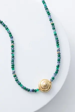 NOONDAY COLLECTION Casted Snail Agate Necklace - Turquoise