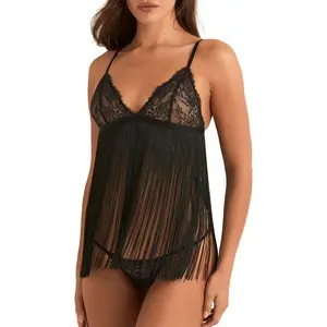 ADORE ME Charizma Babydoll & G-string Set Lingerie - Black