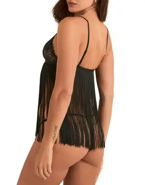 ADORE ME Charizma Babydoll & G-string Set Lingerie - Black