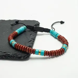 STARFISH PROJECT Nomadic Turquoise & Jasper Rope Beaded Bracelet