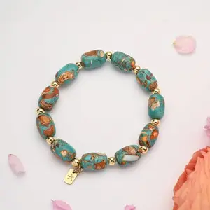 STARFISH PROJECT Sierra Bloom Emperor Stone Beaded Bracelet - Turquoise