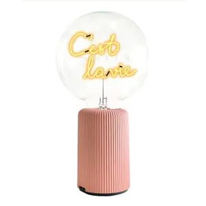 MITB Cest Lavie Portable Table Lamp - Pink