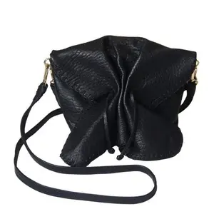 Carlos Falchi Medium Butterfly Lambskin Bag - Black