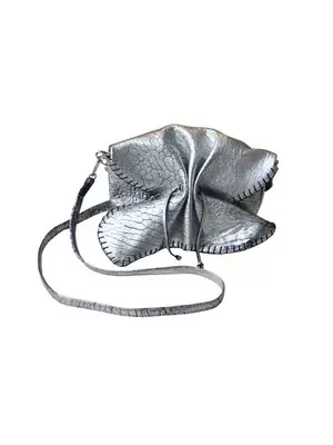 Carlos Falchi CARLOS FALCHI Medium Butterfly Lambskin Bag Liquid Silver