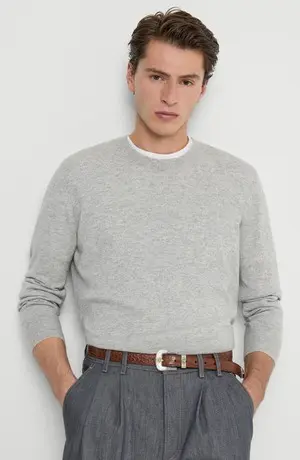 Brunello Cucinelli Cashmere Crewneck Sweater - Pebble