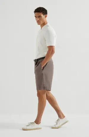 Brunello Cucinelli Garment-dyed Bermuda Shorts - Hazelnut