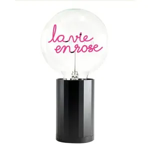 MITB La Vie En Rose Portable Table Lamp - Black