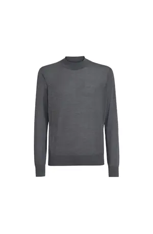 Brunello Cucinelli Lightweight Crew-neck Sweater - Dark Grey