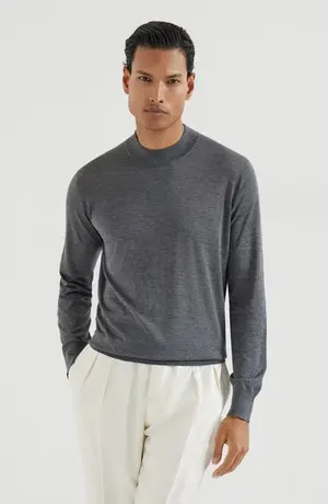 Brunello Cucinelli Lightweight Crew-neck Sweater - Dark Grey