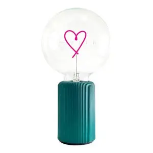 MITB Heart Portable Table Lamp Emerald