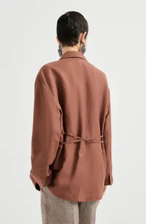Brunello Cucinelli Fluid Twill Blazer - Orange