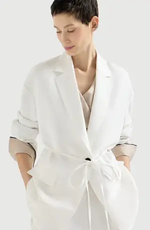 Brunello Cucinelli Fluid Twill Blazer - Panama