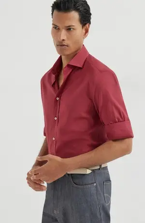 Brunello Cucinelli Muslin Shirt - Cherry