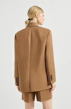 Brunello Cucinelli Diagonal Linen Blazer - Mou