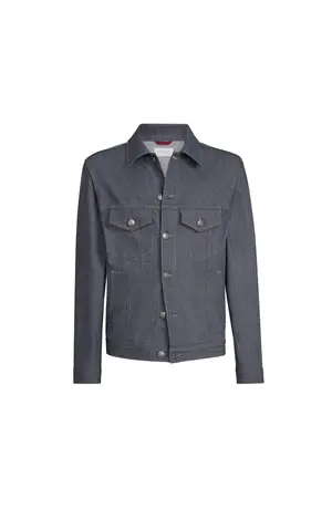 Brunello Cucinelli Denim Four-pocket Jacket - Medium Grey