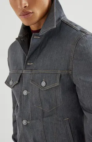 Brunello Cucinelli Denim Four-pocket Jacket - Medium Grey