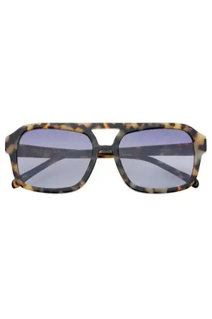 FREYRS EYEWEAR Havana Aviator Sunglasses - Milky Tortoise