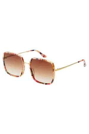 FREYRS EYEWEAR Cosmo Square Oversized Sunglasses - Rose Tortoise