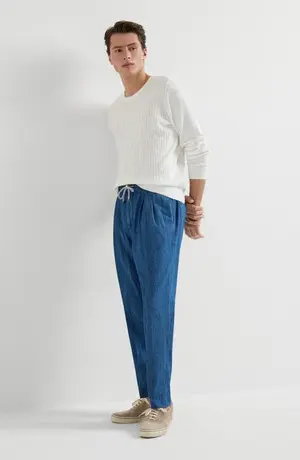 Brunello Cucinelli Lightweight Denim Trousers - Medium Denim