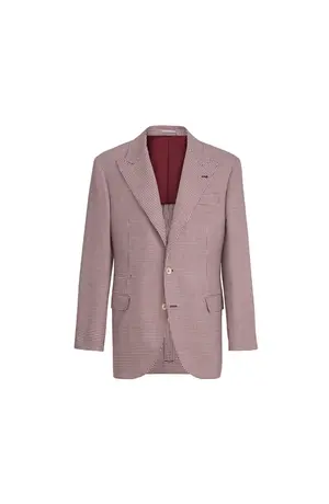Brunello Cucinelli Houndstooth Pattern Blazer