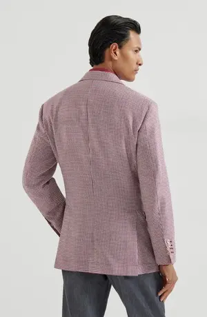 Brunello Cucinelli Houndstooth Pattern Blazer