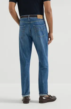 Brunello Cucinelli Lightweight Five-pocket Denim Trousers - Medium Denim