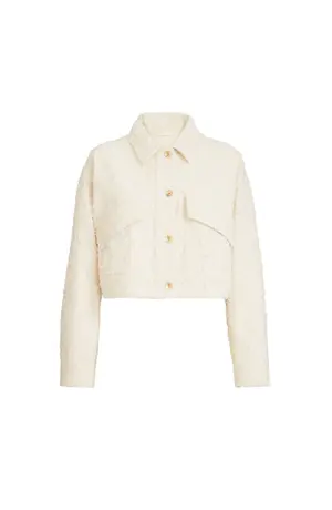 Brunello Cucinelli Denim Outerwear Jacket - Ivory