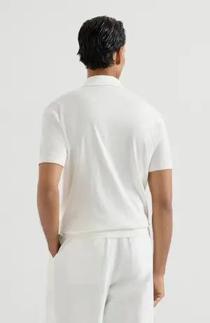 Brunello Cucinelli Lightweight Knit Polo - Panama