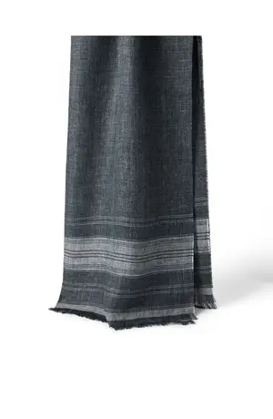 Brunello Cucinelli Linen Scarf - Anthracite