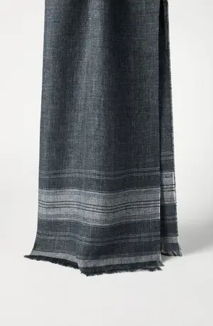 Brunello Cucinelli Linen Scarf - Anthracite