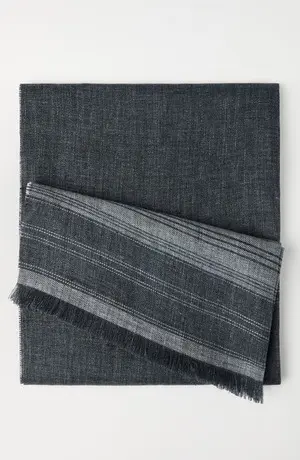 Brunello Cucinelli Linen Scarf - Anthracite