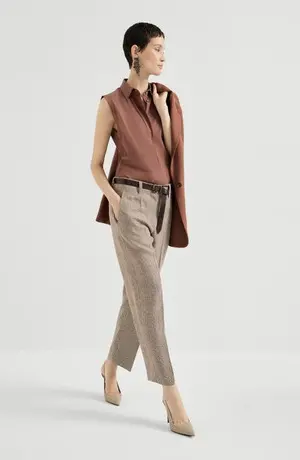 Brunello Cucinelli Square Cigarette Trousers